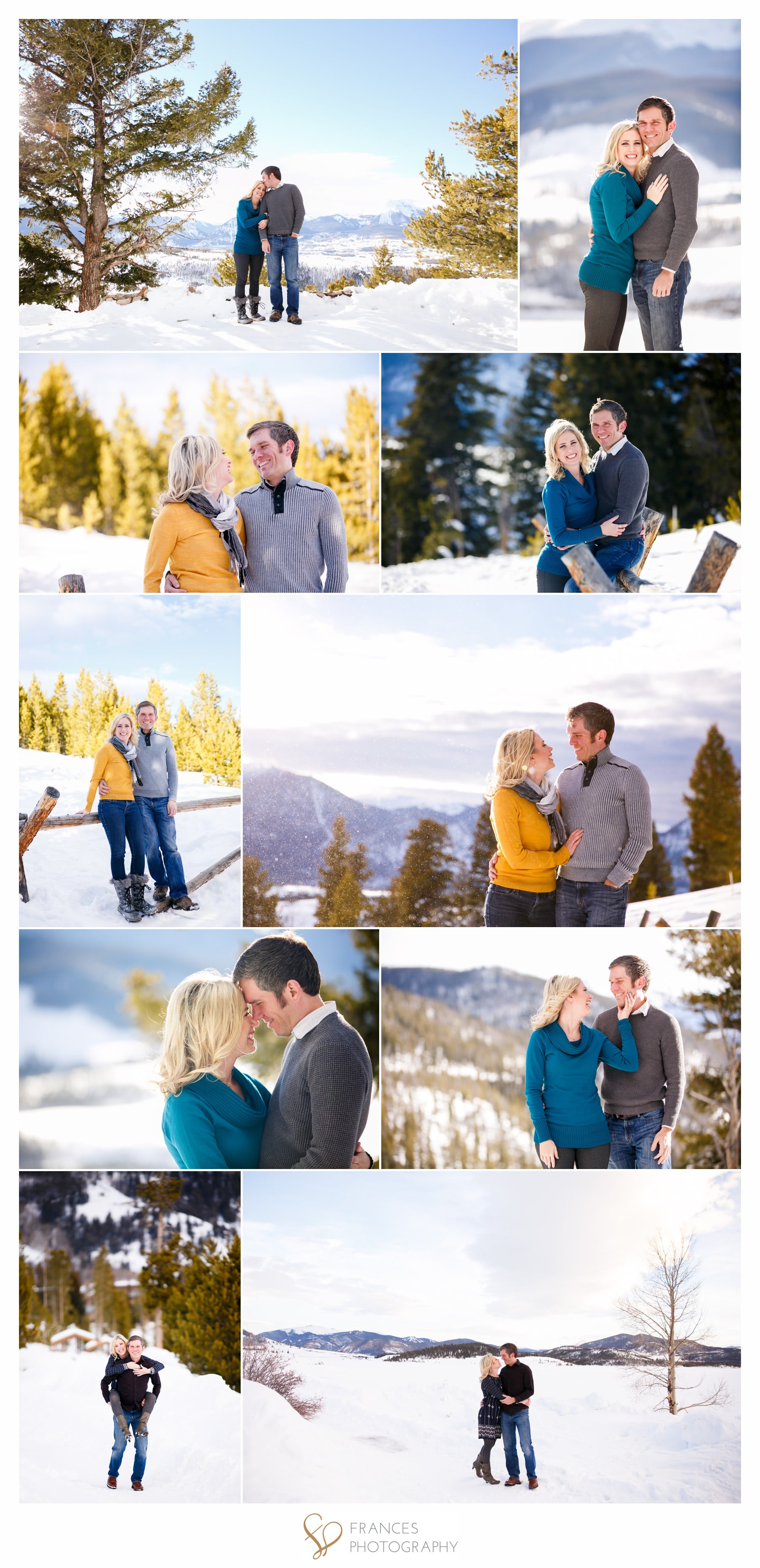 Colorado mountain engagement photos Frances Photography